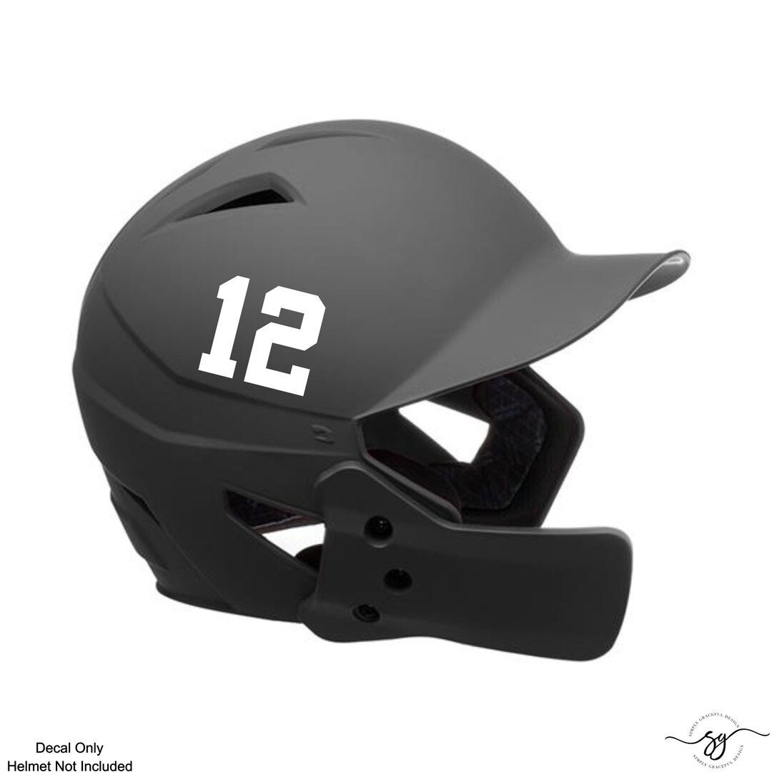 Baseball Helmet Number Decal, Softball Decal, Football Decal, Gift for ...