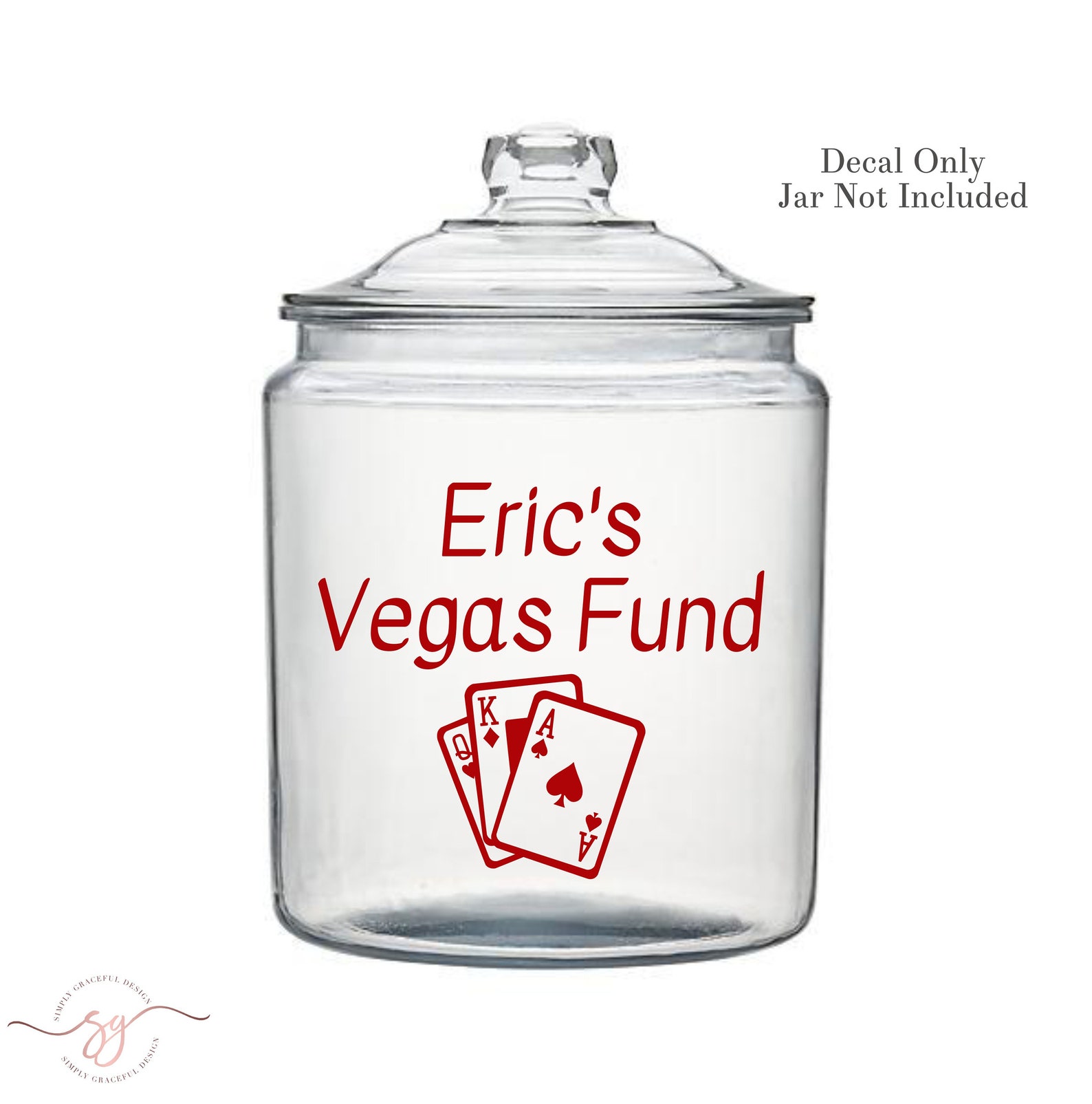 Casino Cash Decal Casino Saving Jar Decal Casino Gifts Gift - Etsy