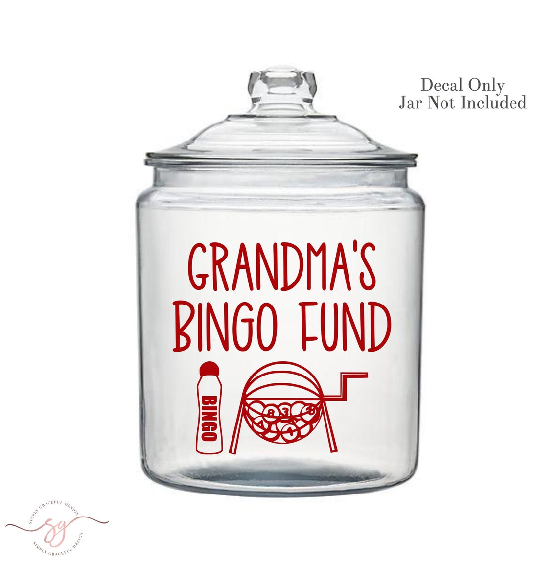 Bingo Fund Decal Gift for Grandma Bingo Gifts Mason Jar | Etsy
