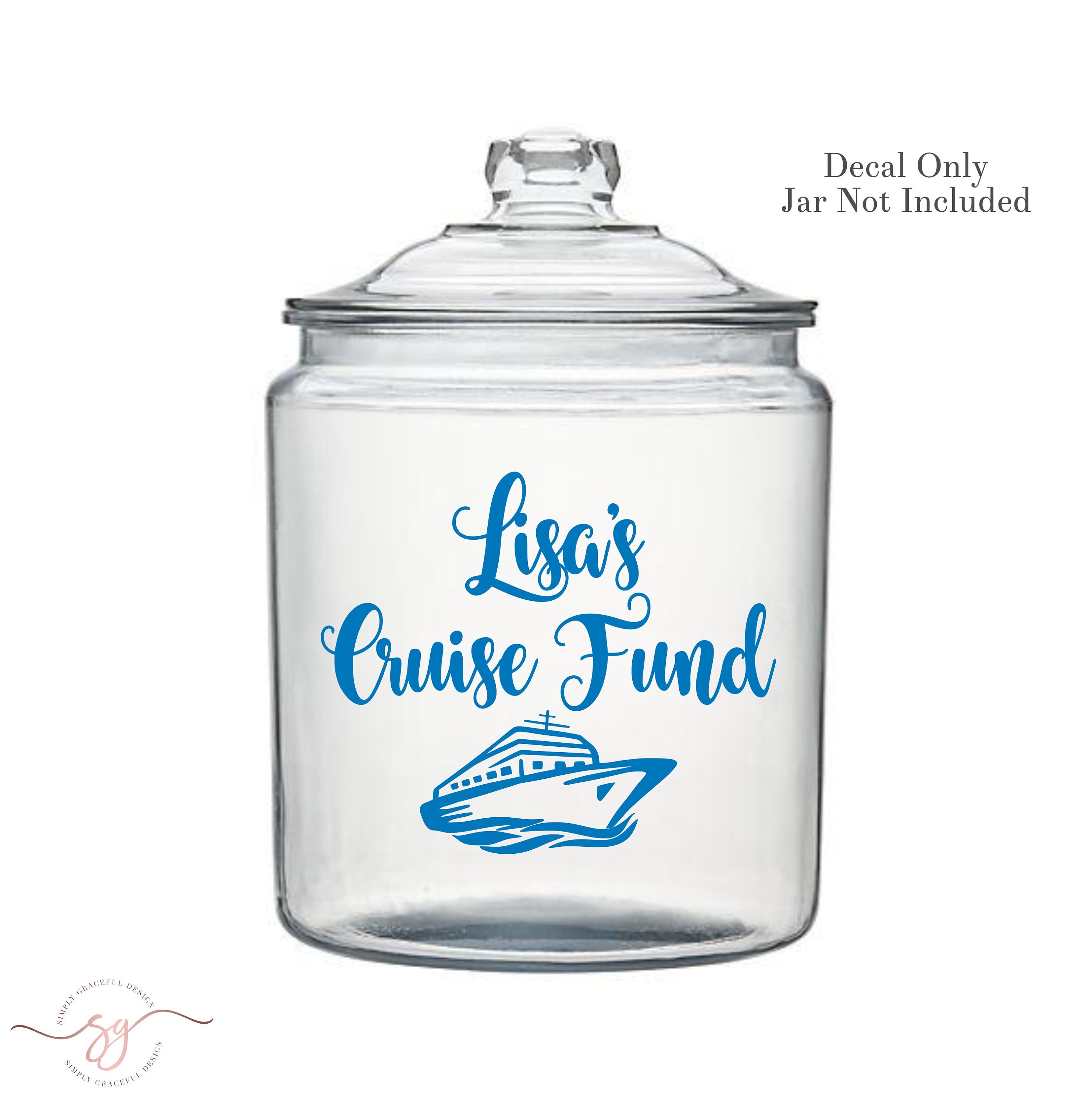 Cruise Fund Decal Family Savings Decal Vacation Savings | Etsy