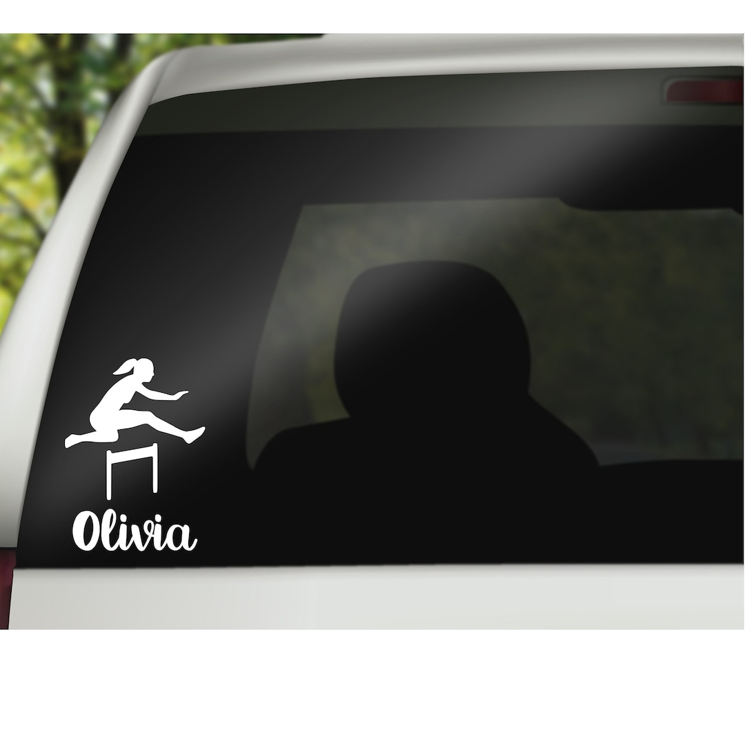 Girls Track and Field Decal, Hurdler Gift, Runner Gift, Teen Athlete ...