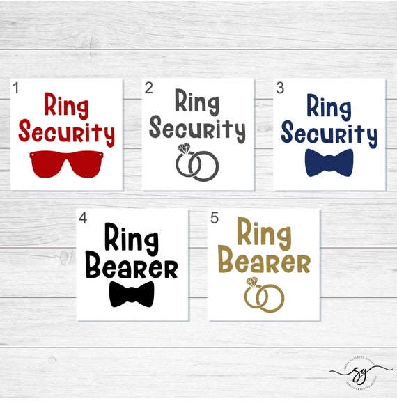 Ring Bearer Decal Ring Security Decal Ring Bearer Gift | Etsy