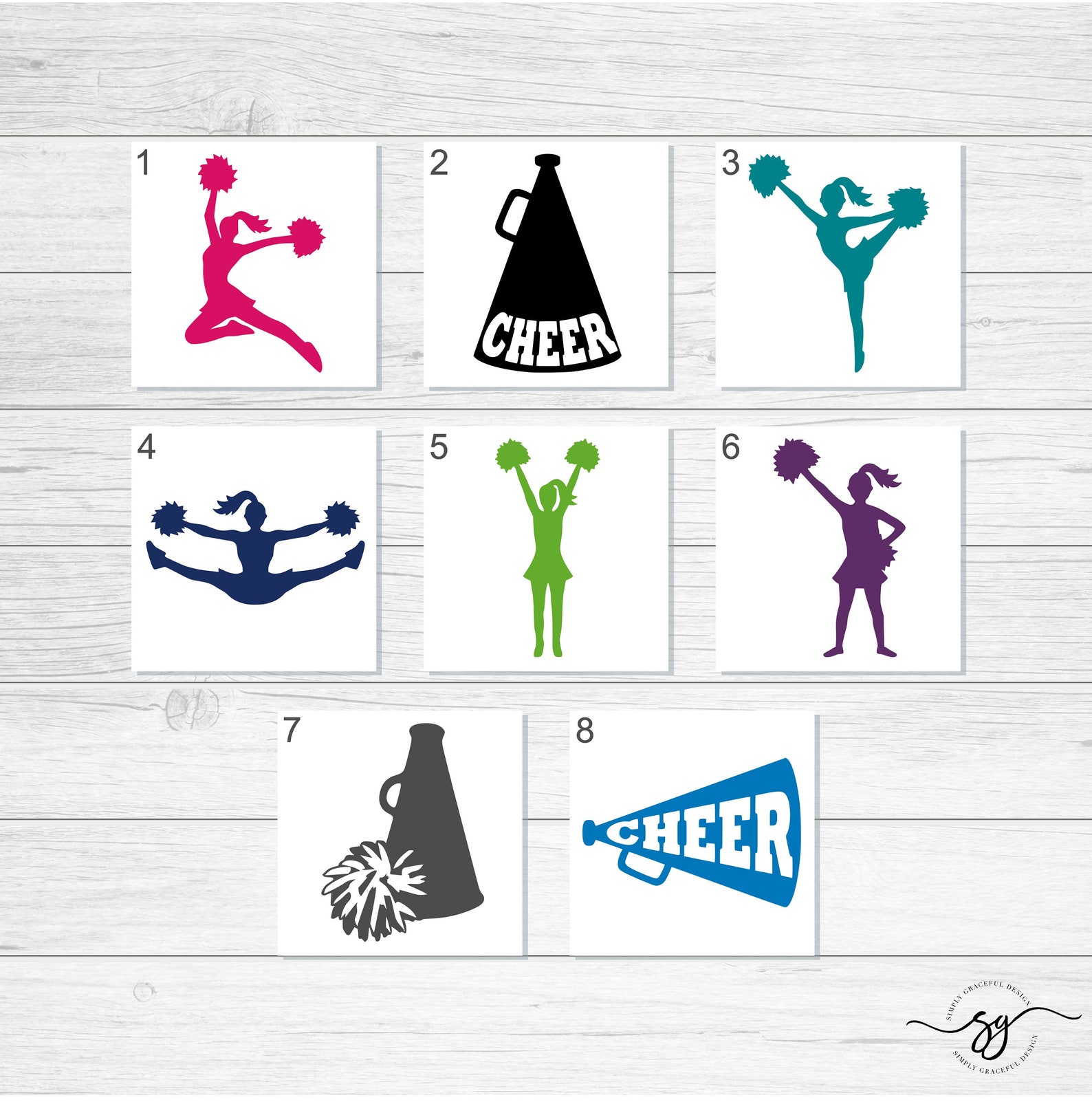 Cheerleader Monogram Cheer Name Decal Cheer Banquet Gift - Etsy