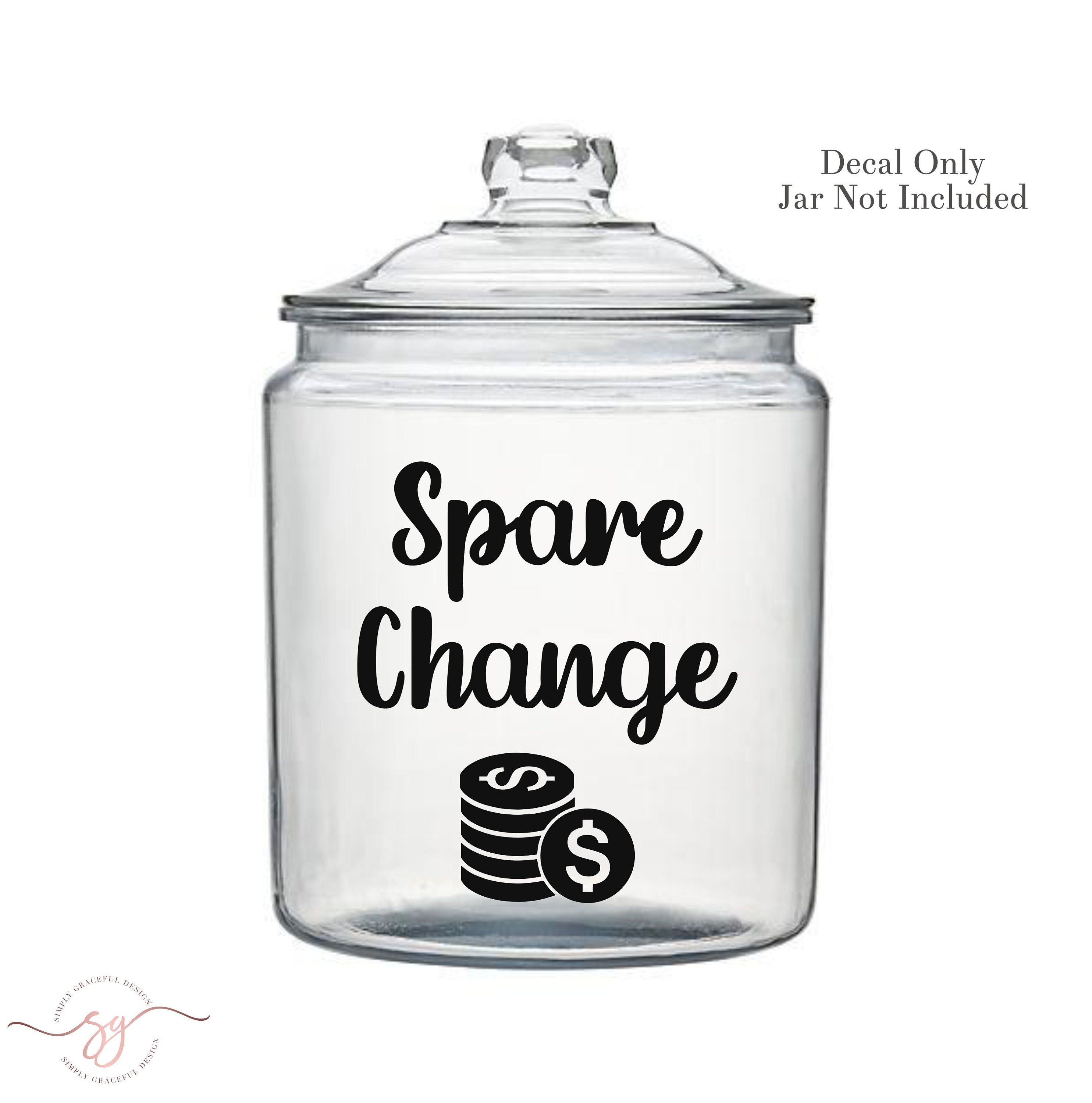 Spare Change Decal Keep the Change Decal Mason Jar Decal - Etsy
