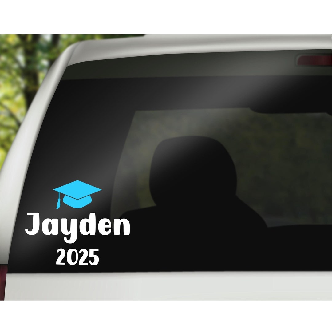 Personalized Graduation Decal, Senior Graduate Gift, Graduation Party ...