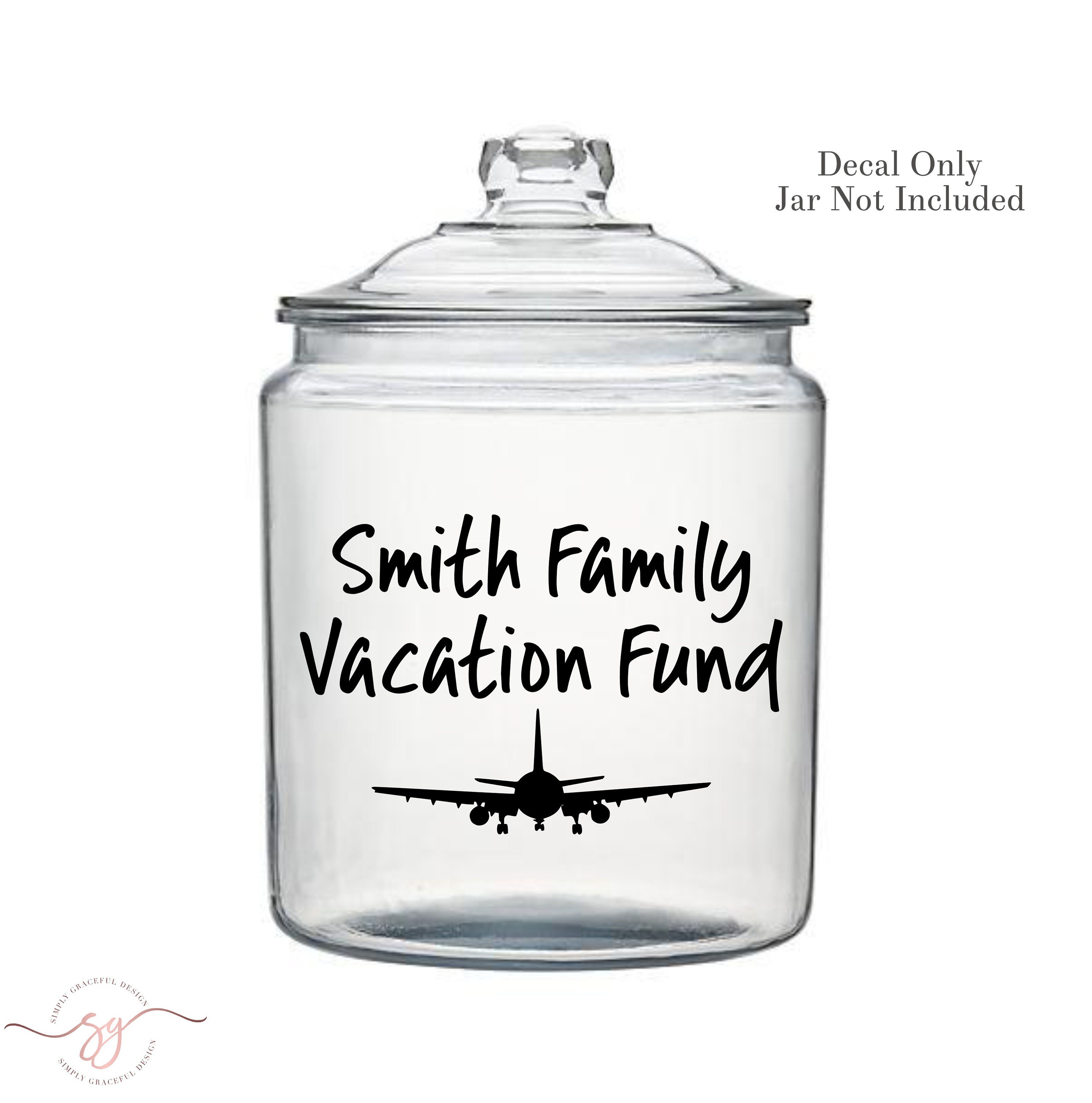 Vacation Fund Decal Travel Fund Decal Money Jar Decal Adult | Etsy