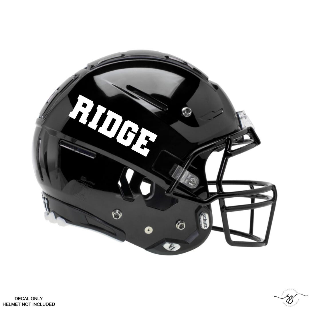 Football Helmet Name Decal, Sports Equipment Decal, Gift for Athlete ...