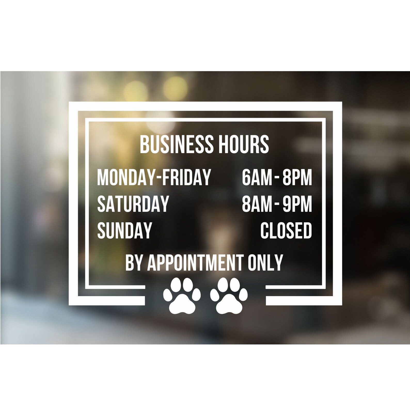 Vet Office Hours Decal Pet Store Decal Groomer Office Hours - Etsy