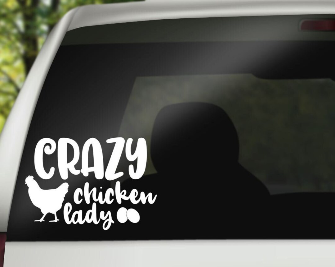 Crazy Chicken Lady Decal, Chicken Decal, Tumbler Decal - Etsy