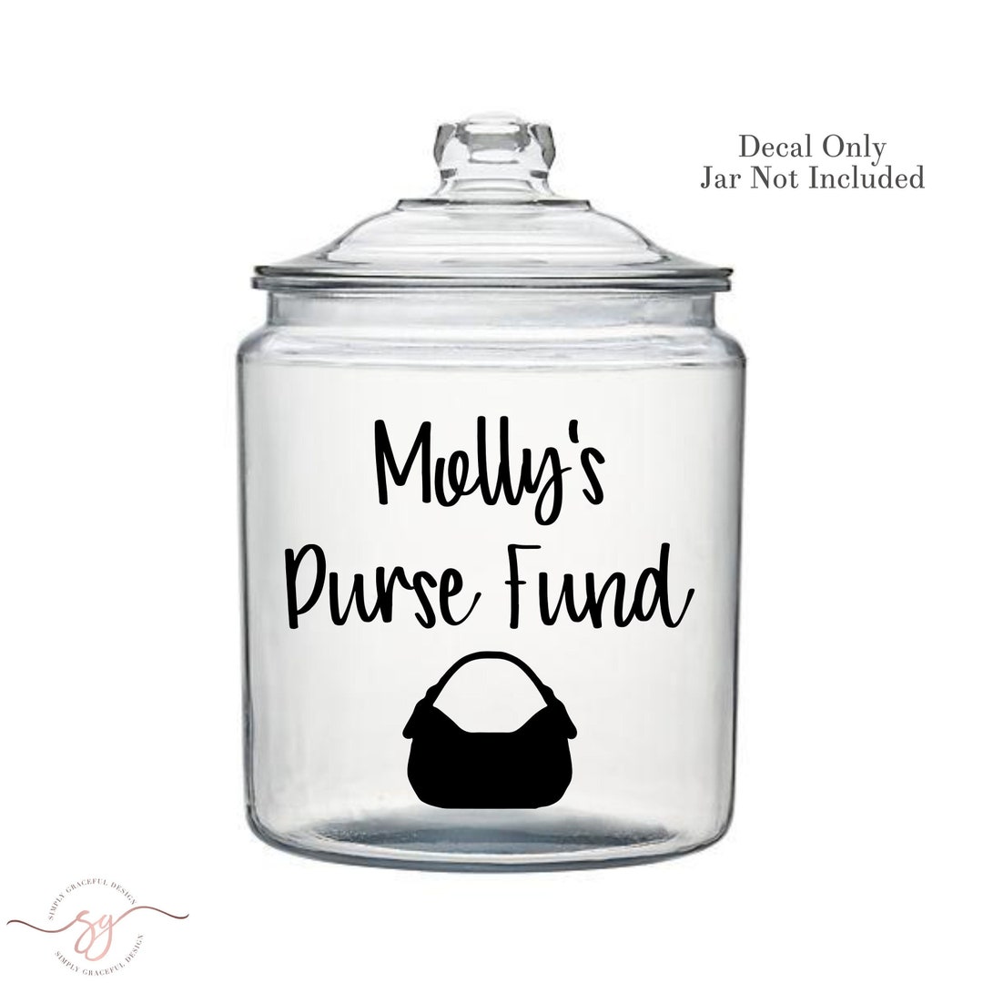 Purse Fund Decal, Shopping Decal, Fashion Lover Gift, Savings Decal - Etsy