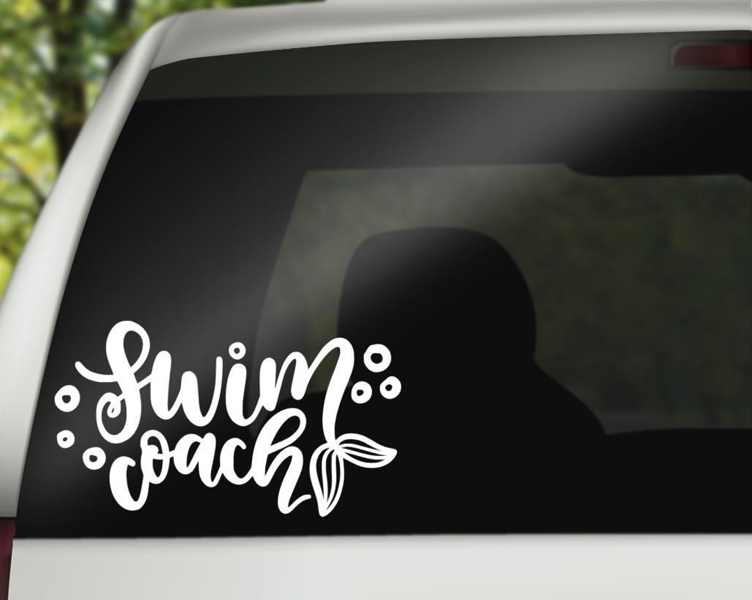 Swim Coach Decal Swimmer Decal Swim Decal Vinyl Decal - Etsy