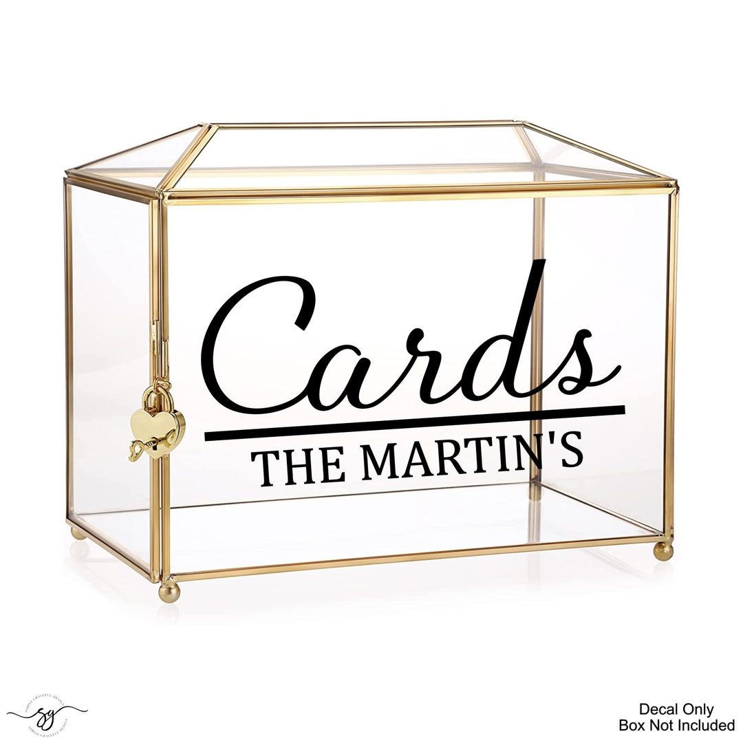 Wedding Card Box Decal, Card Holder Decal, Gift Box Decal, Wedding ...