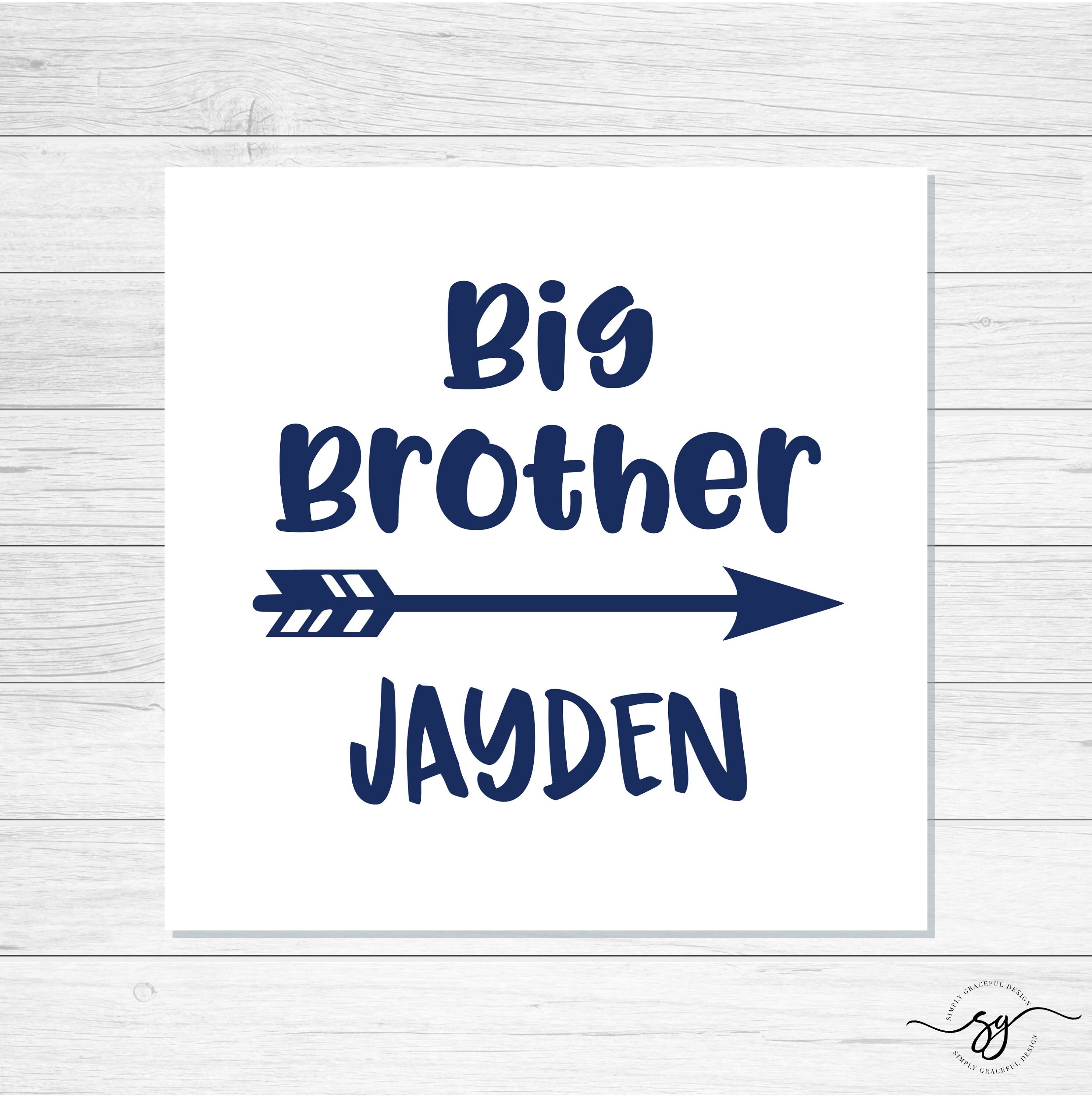 Big Sister Decal Big Brother Decal Sibling Decal Pregnancy - Etsy