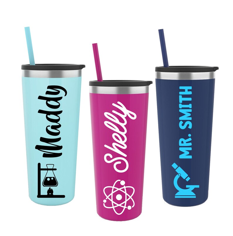 Science Teacher Tumbler with Straw Lab Tech Gift Teacher | Etsy