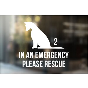 Pet Emergency Decal, in Case of Emergency, Pet Rescue Decal, Front Door ...