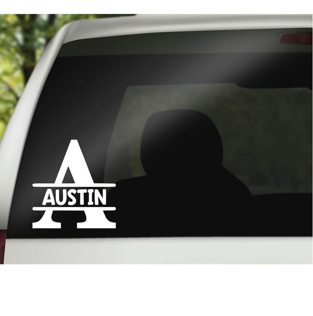 Alphabet Monogram Decal, Name Initial Decal, Single Letter Decal ...