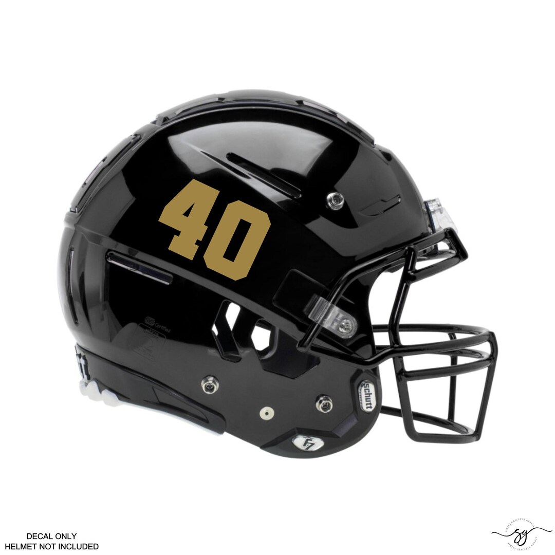 Football Helmet Number Decal, Jersey Number Decal, Sports Equipment ...