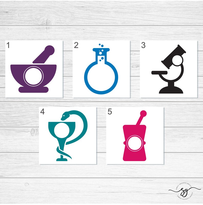 Pharmacist Monogram Pharmacy Decal Pharmacy Technician Gift | Etsy