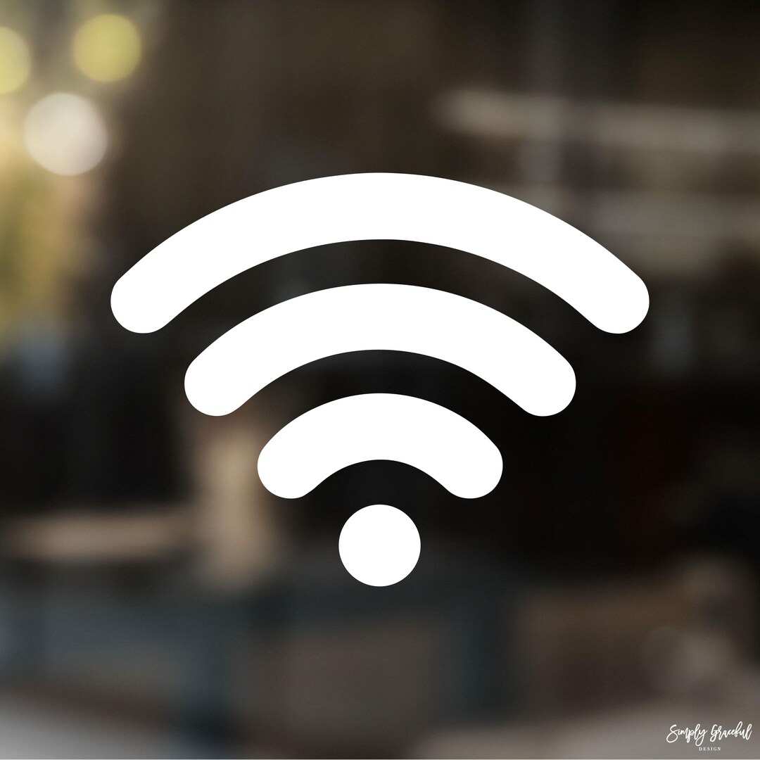 Free Wifi Decal, Internet Decal, Wifi Symbol, Store Front Decal ...