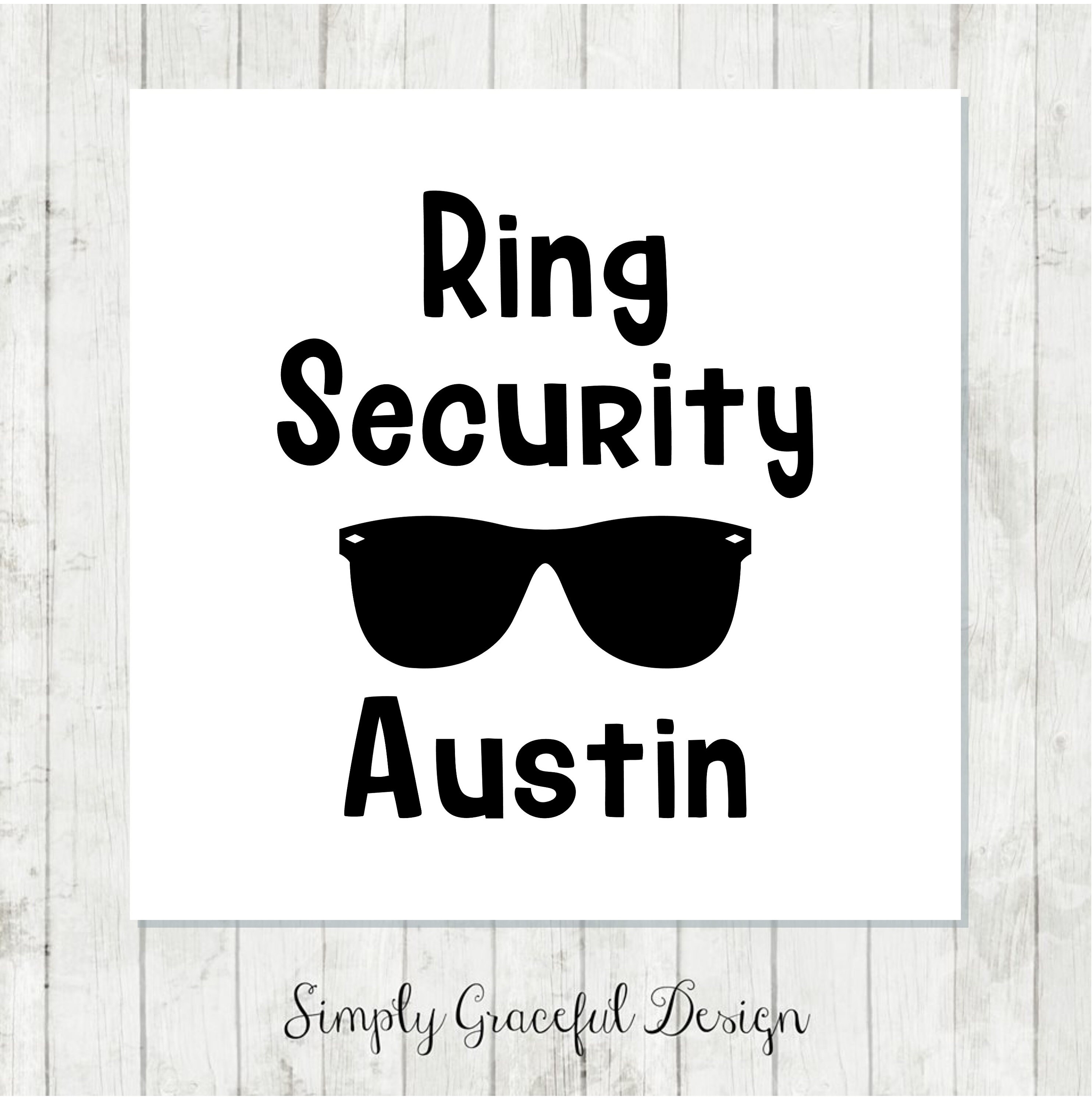 Ring Bearer Decal Ring Security Decal Ring Bearer Gift - Etsy