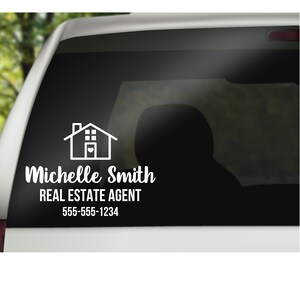 Realtor Car Decal, Real Estate Marketing Decal, New Realtor Gift ...