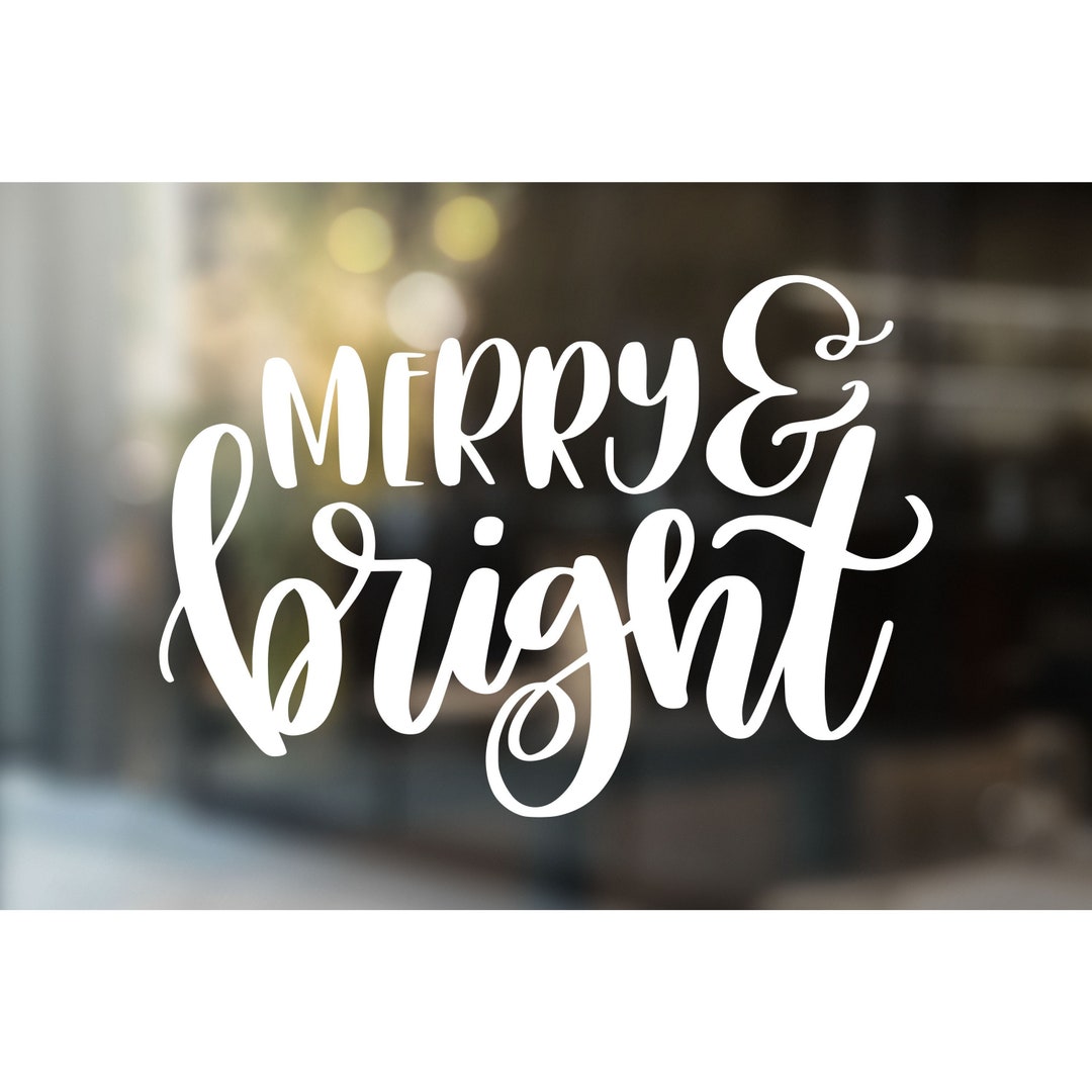 Christmas Decal Merry and Bright Decal Winter Tumbler Decal - Etsy