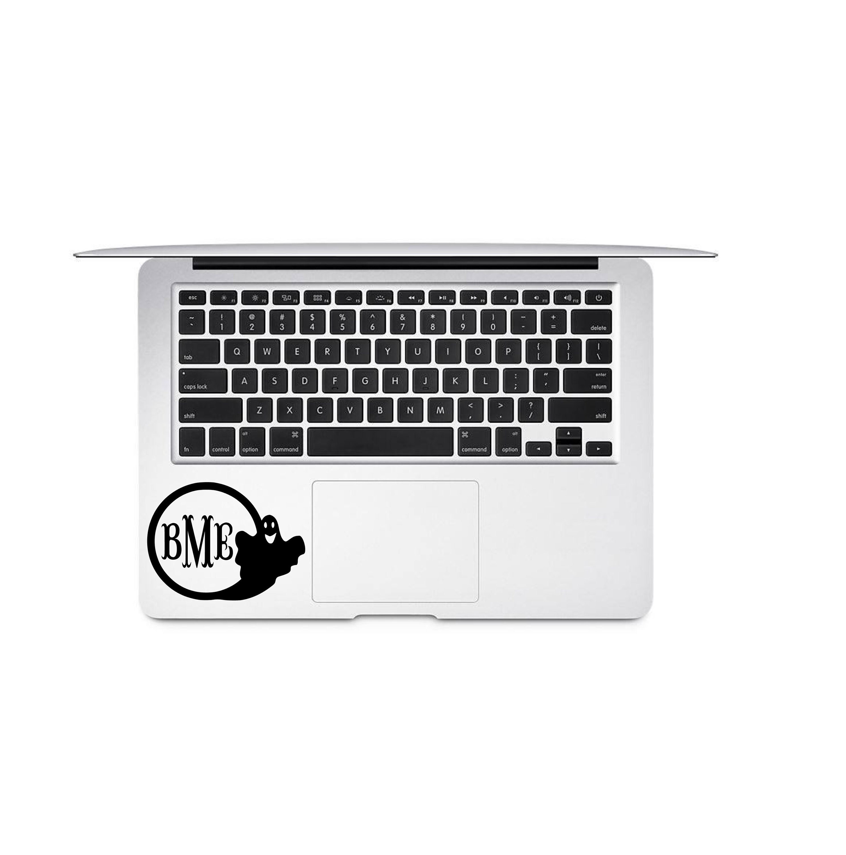 Halloween Monogram Decal Halloween Decal Spider Decal Ghost | Etsy