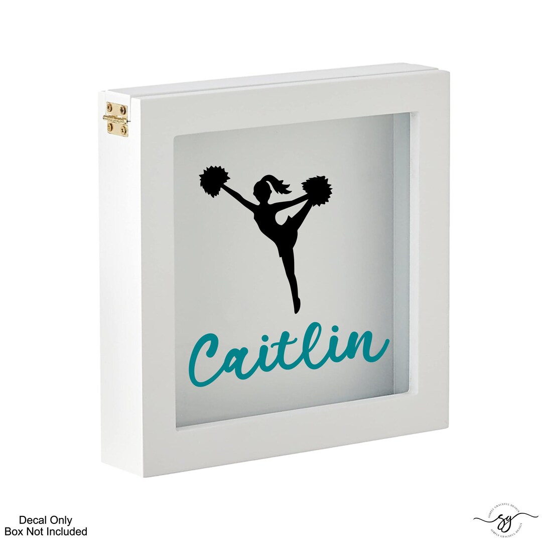 Personalized Cheerleader Name Decal, Shadow Box Decal, Cheer ...