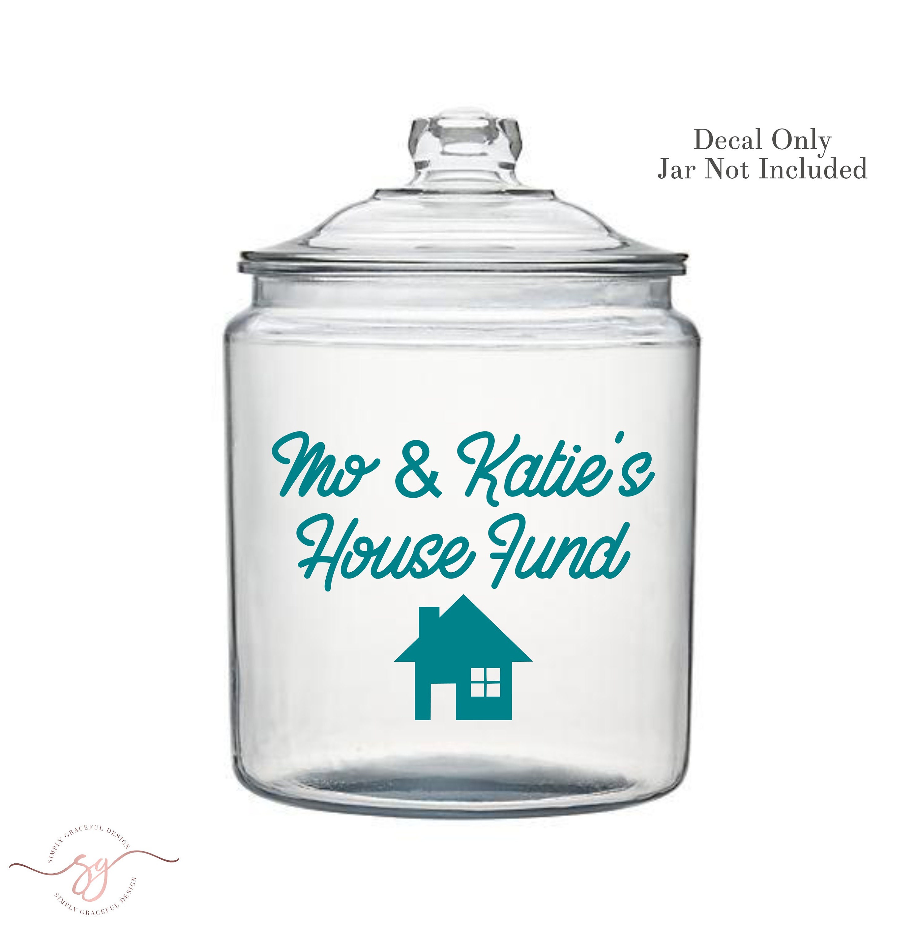 New Home Savings Our First Home Fund Money Jar Decal - Etsy