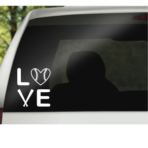 Baseball Love Decal, Baseball Decal, Softball Love Decal, Vinyl Sports ...