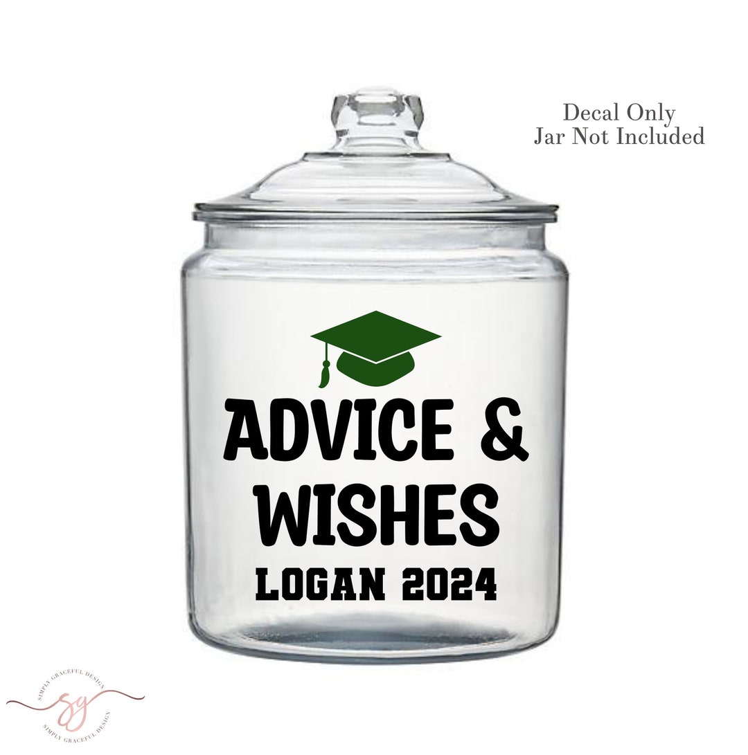 Graduation Advice and Wishes, Personalized Graduation Decal, Graduation ...