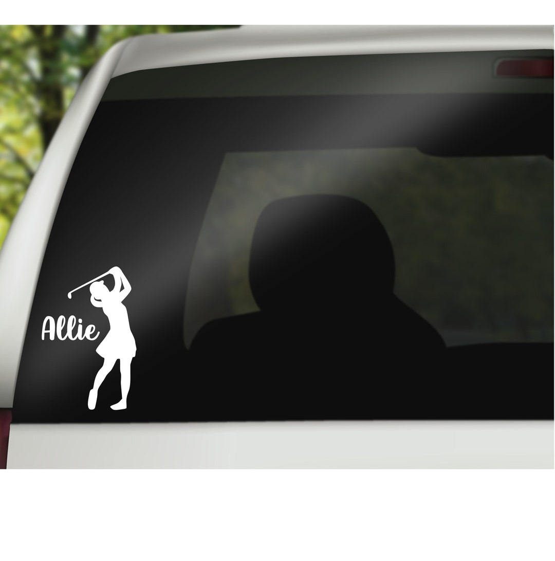 Golf Monogram Decal, Female Golfer Decal, Women's Golf Gift - Etsy