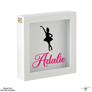 Personalized Dance Shadow Box Decal, Dance Pin Display Case ...