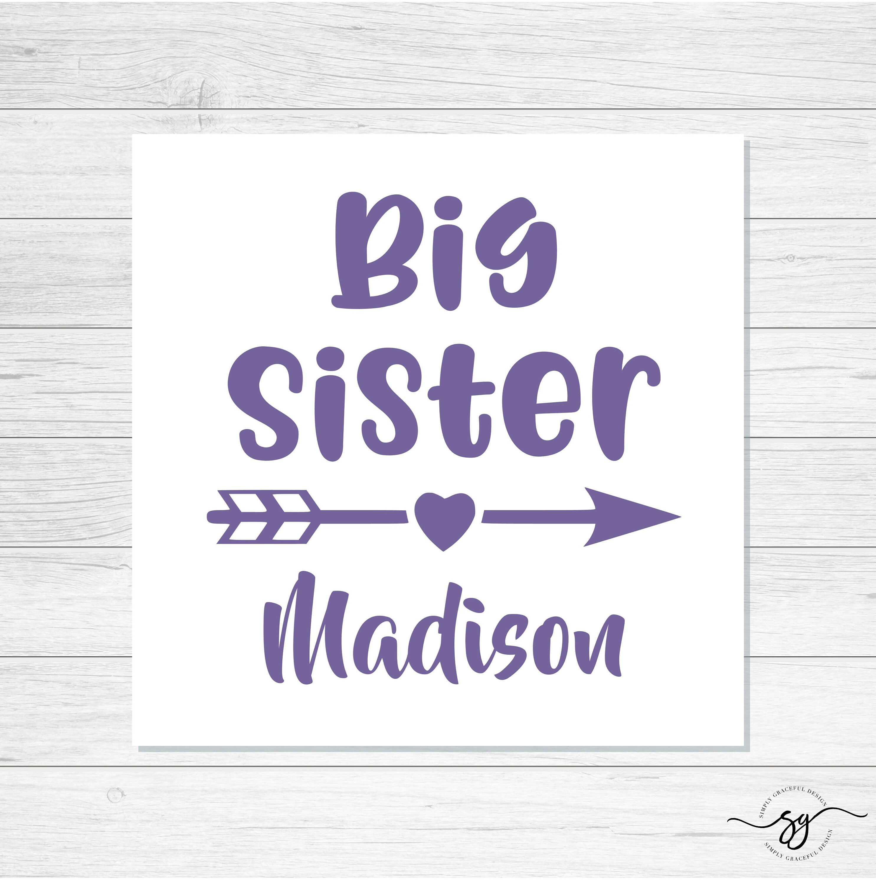 Big Sister Decal Big Brother Decal Sibling Decal Pregnancy | Etsy