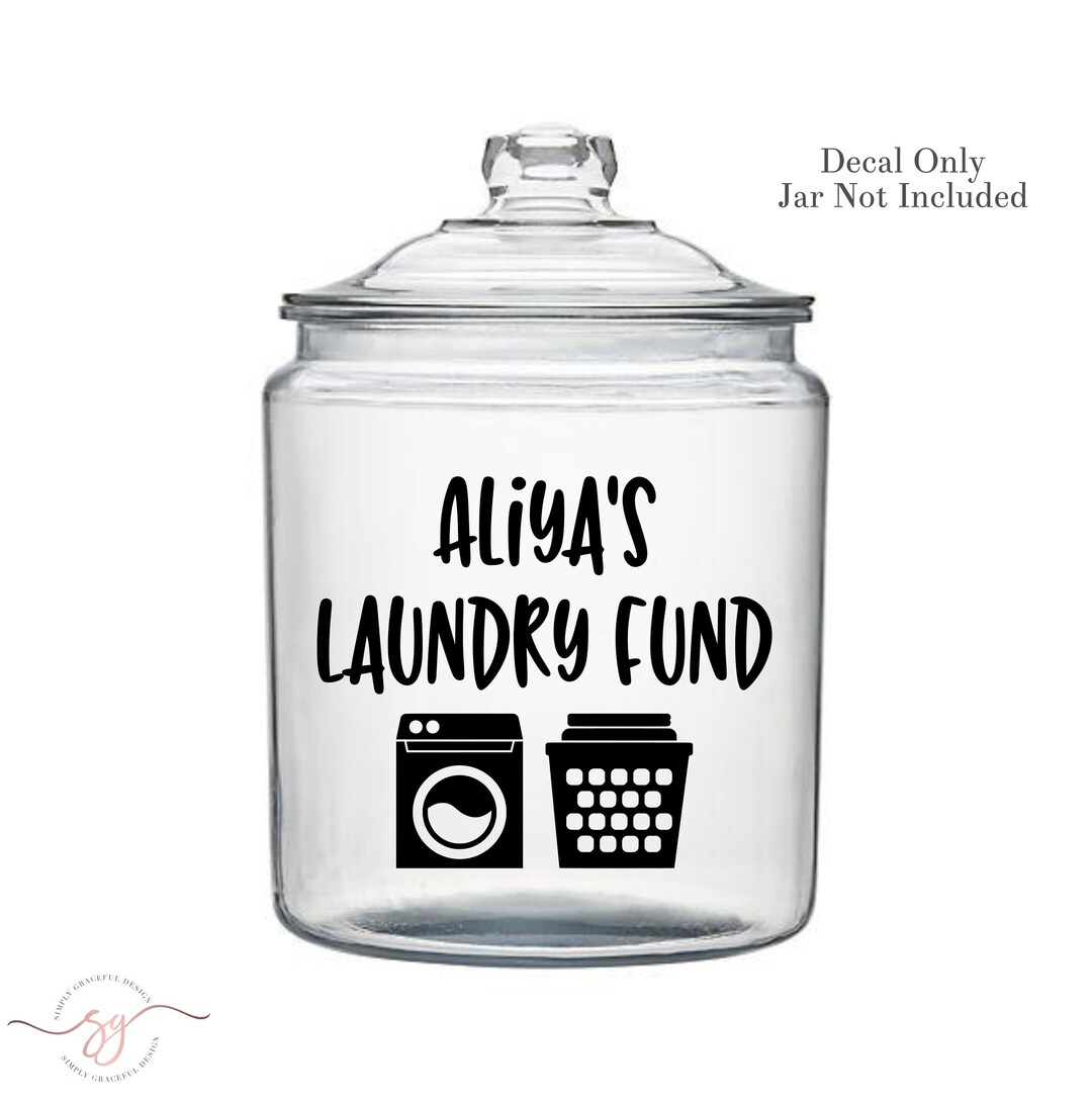 Laundry Fund Decal, College Student Gift, Laundromat Savings ...