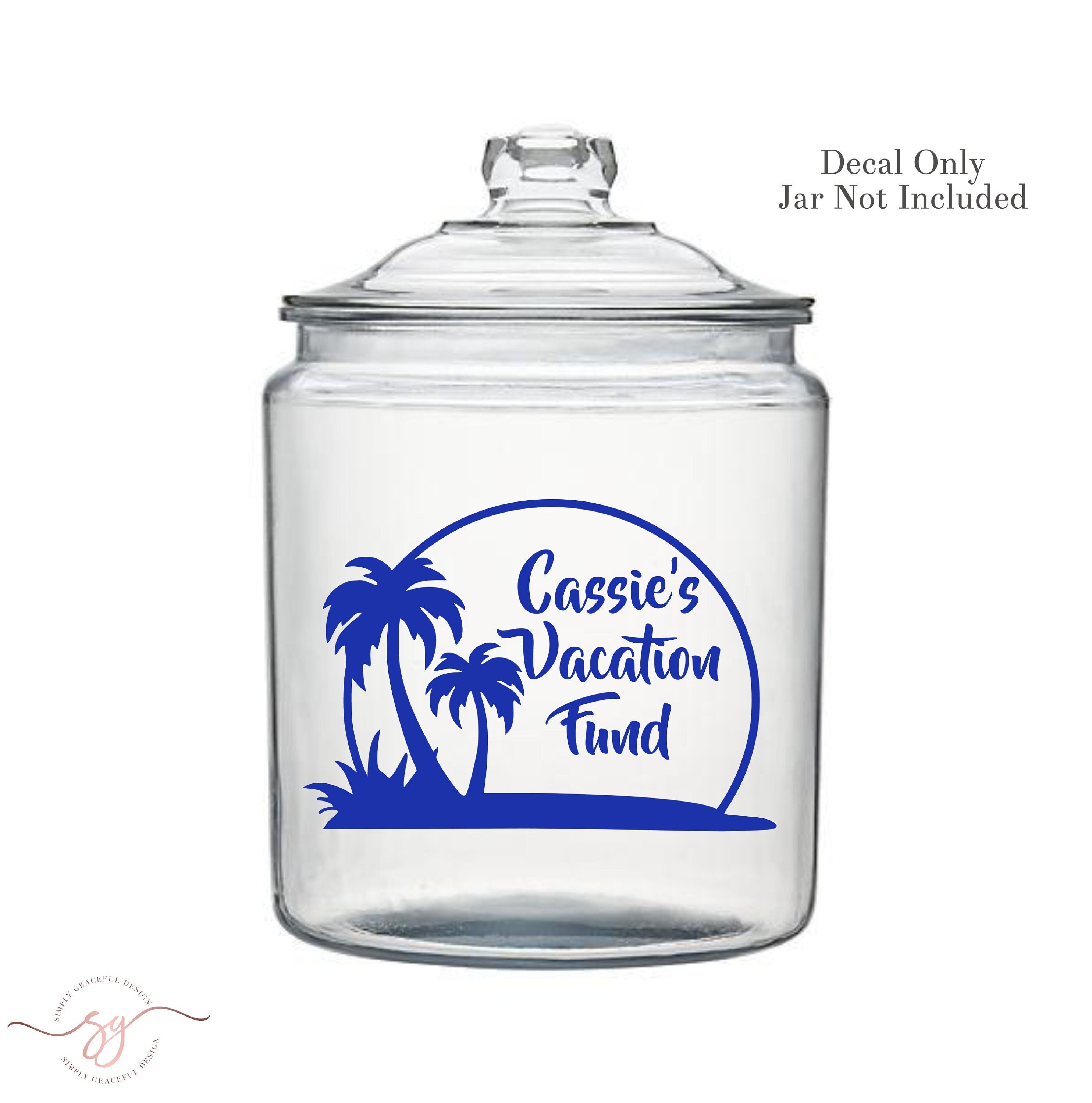 Vacation Fund Decal Travel Fund Decal Money Jar Decal Adult | Etsy