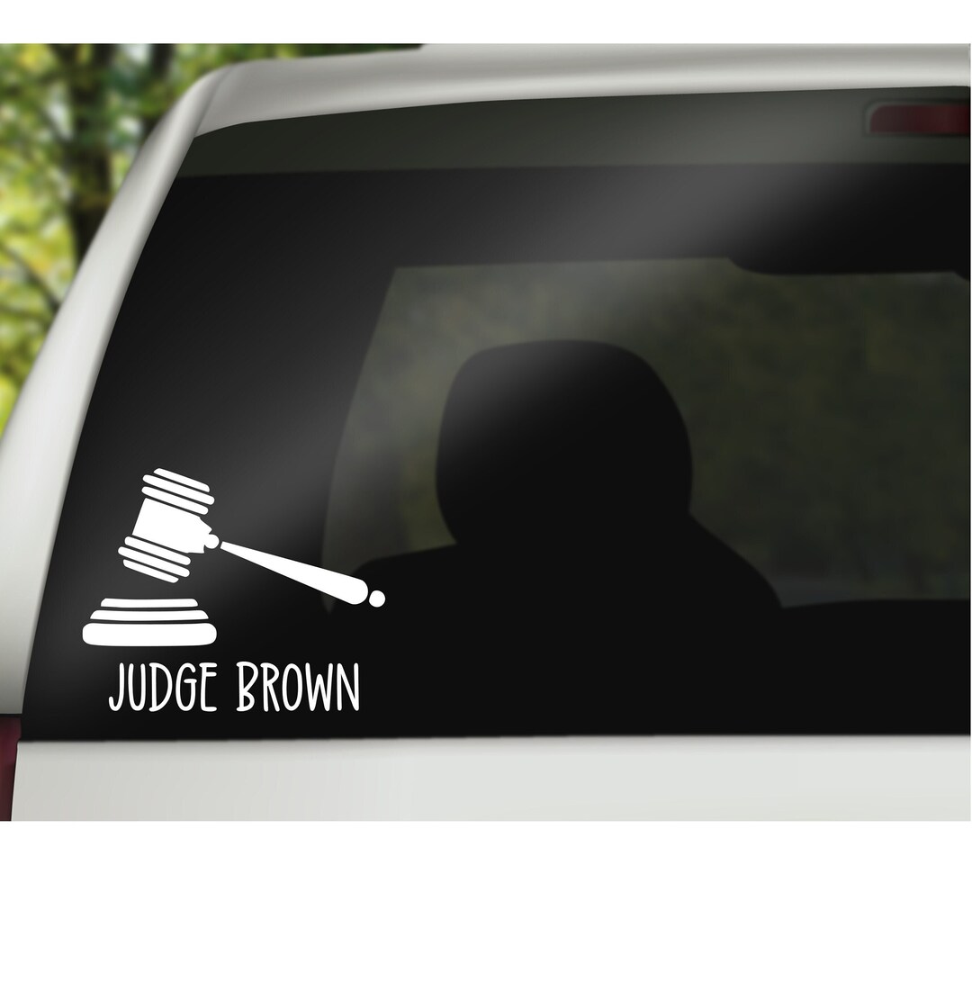 Gavel Decal, Judge Decal, Gift for Judge, Auctioneer Gift, Laptop Decal ...
