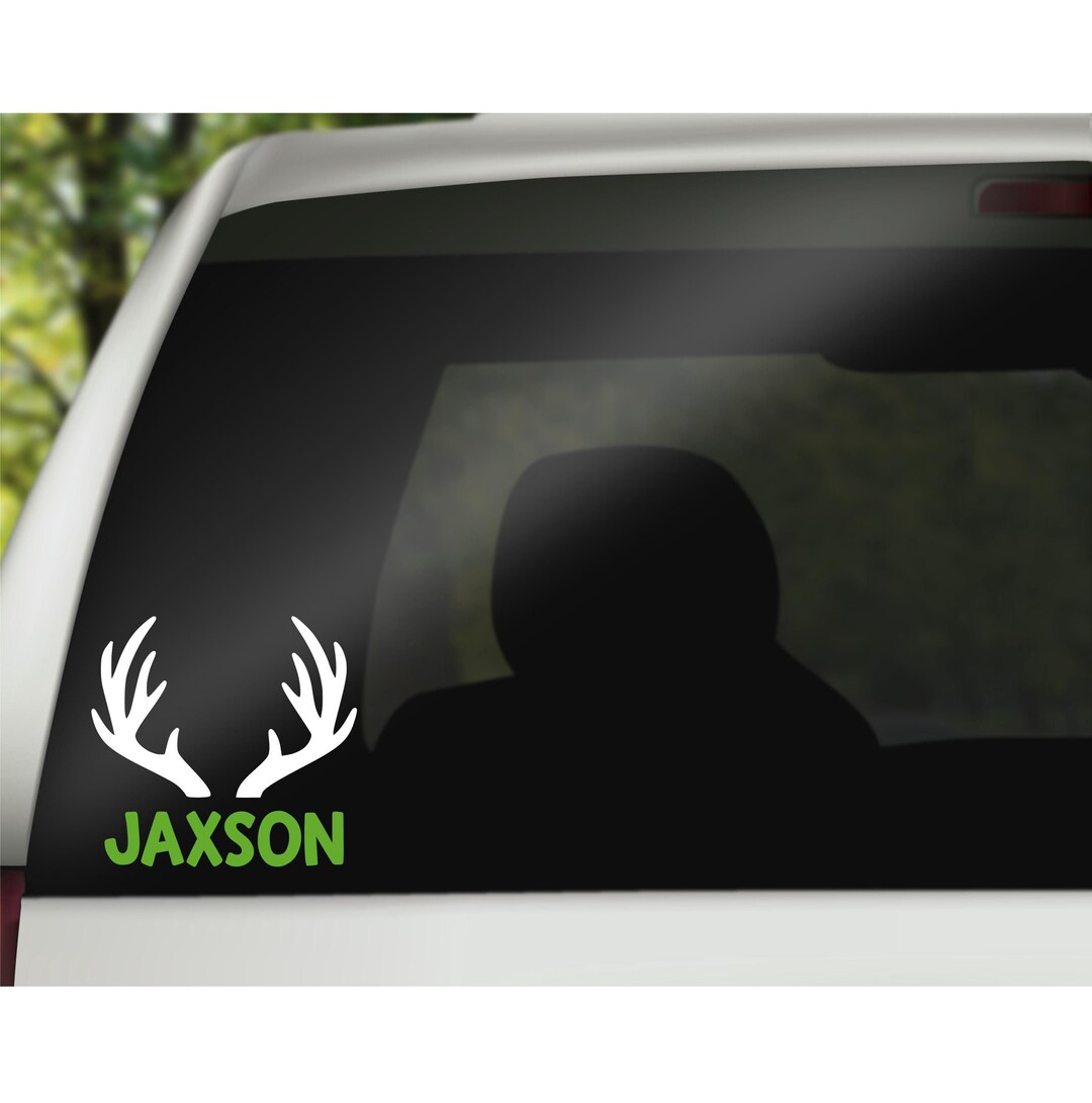 Personalized Antler Name Decal, Hunting Monogram, Gift for Hunter - Etsy