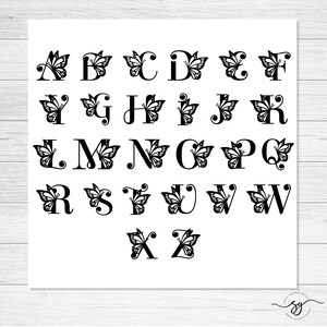 Butterfly Initial Decal, Monogram Decal, Single Letter Decal, Tumbler ...