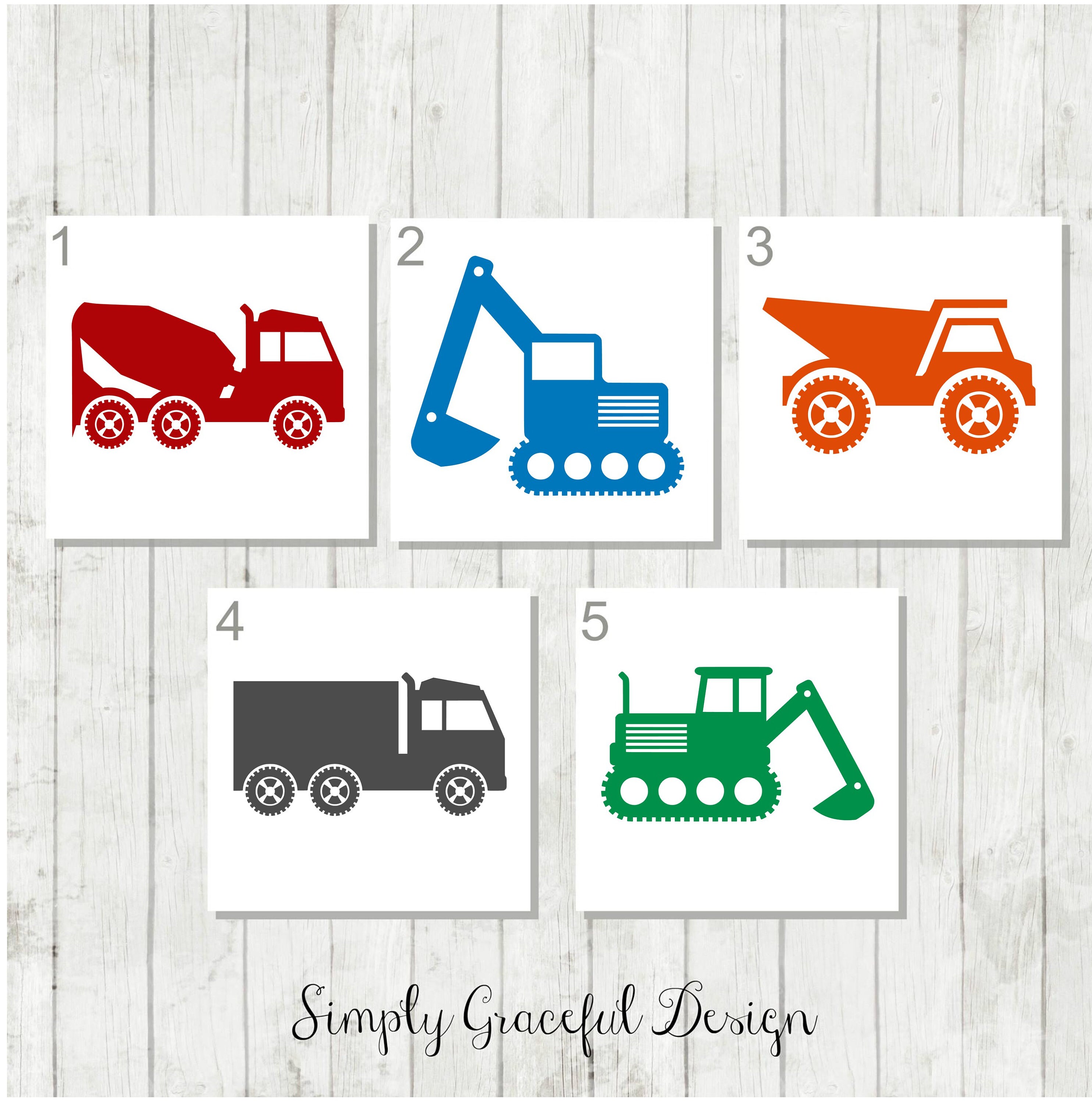 Dump Truck Decal Construction Decal Digger Decal Boys | Etsy