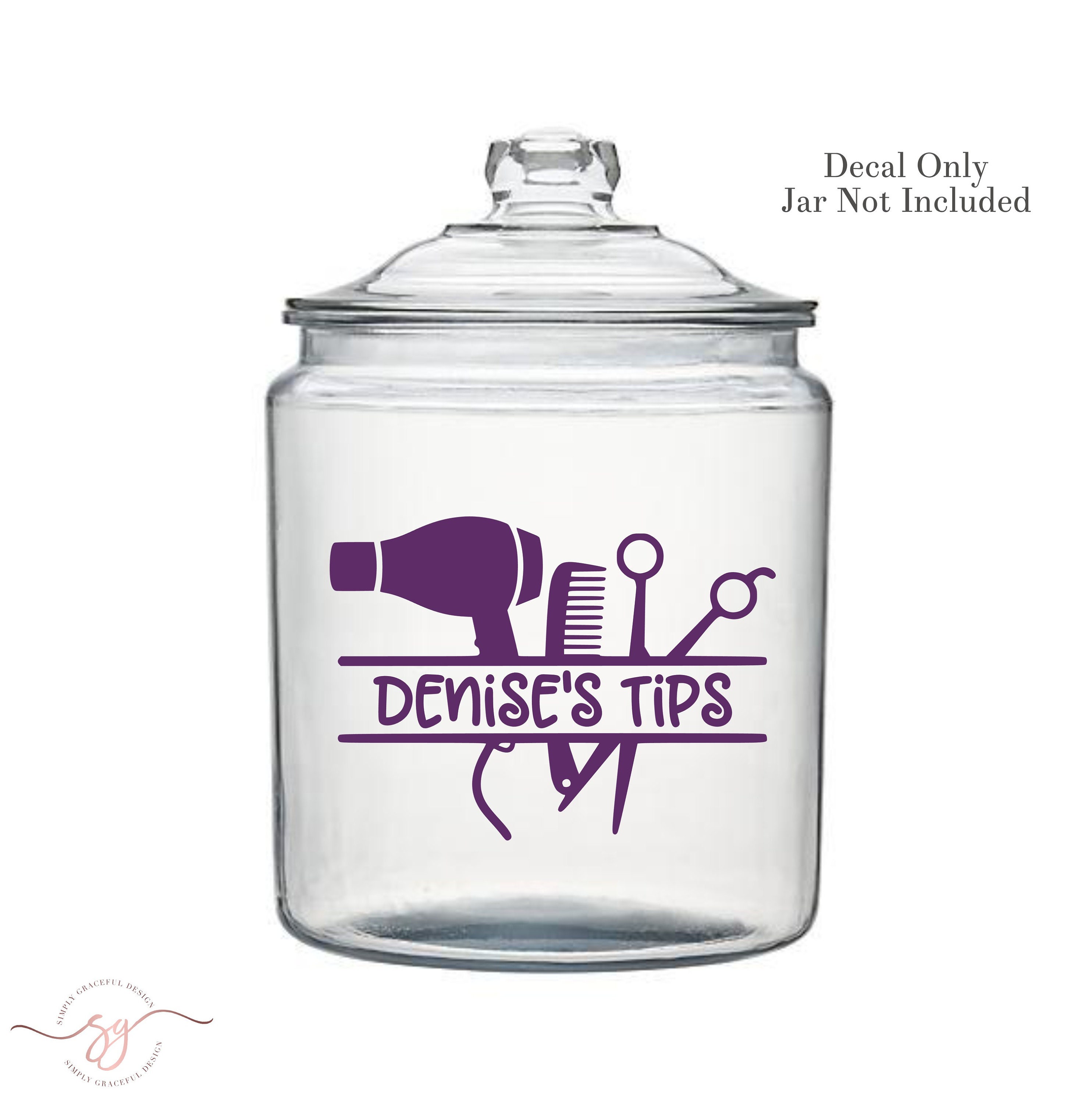 Hair Stylist Tip Jar Decal Money Jar Decal Hair Stylist | Etsy