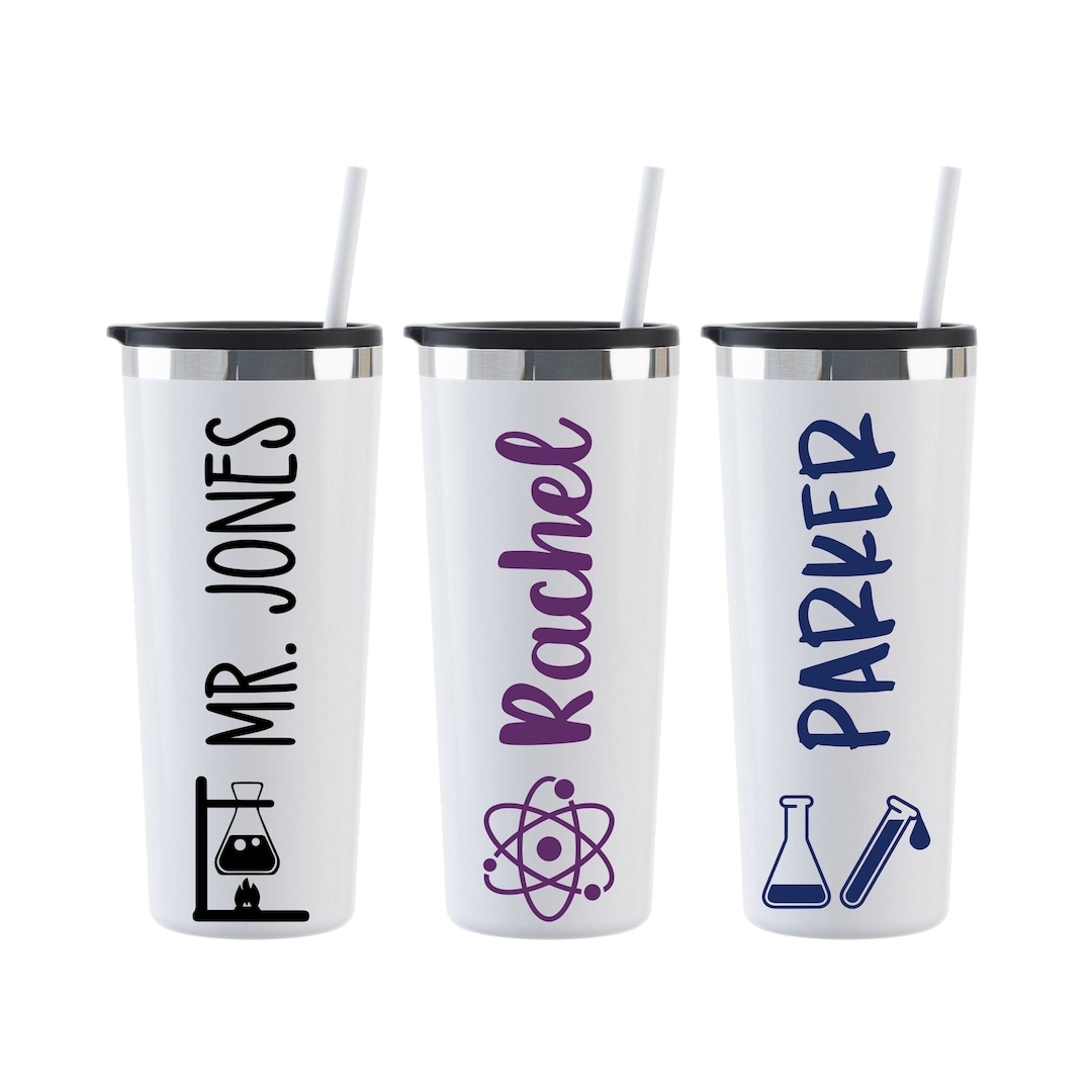 Science Teacher Tumbler With Straw, Lab Tech Gift, Teacher Travel Cup ...