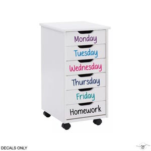 Days of the Week Decals, Classroom Labels, Back to School Supplies ...