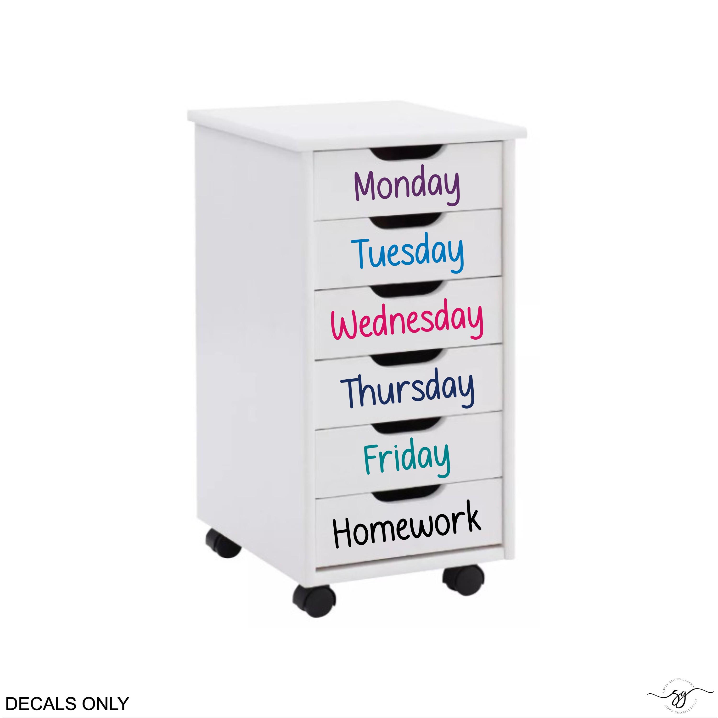 Days of the Week Decals, Classroom Labels, Back to School Supplies ...