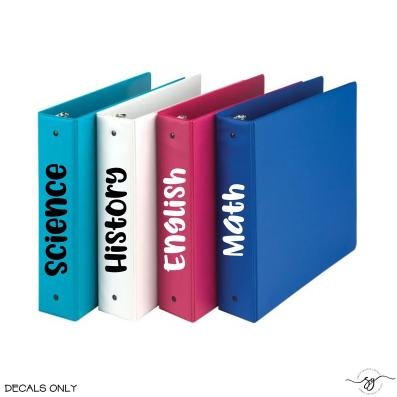 School Subject Labels, Back to School Decals, Classroom Labels, School ...