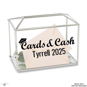 Graduation Card Box Decal, Card Holder Decal, Class of 2025 Gift, Gift ...