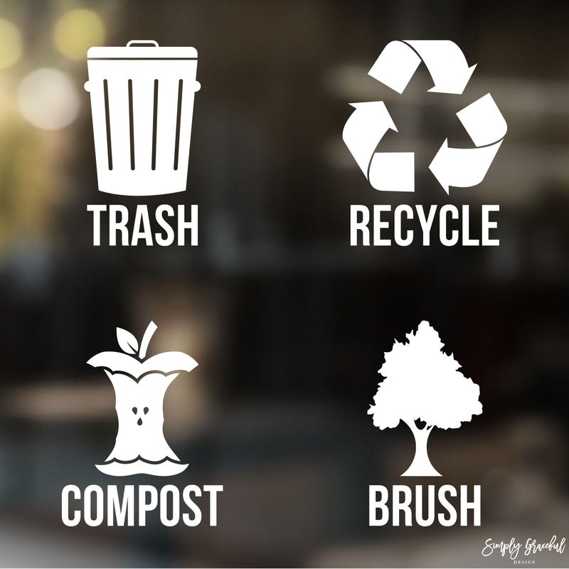 Recycling Signs for Bins - Etsy
