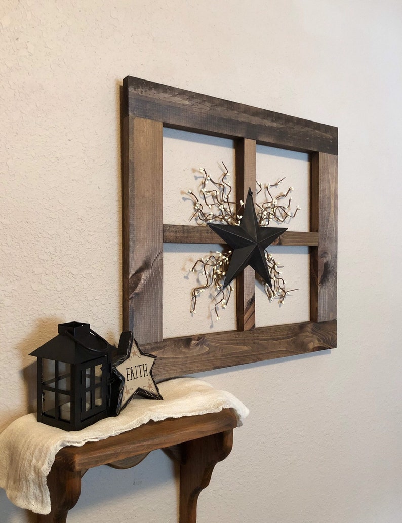 Rustic primitive wood window frame Country wall decor Decor | Etsy