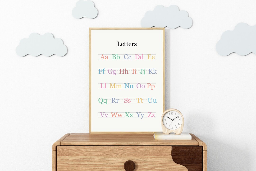 Letters Educational Poster, Homeschool Print, Montessori Classroom ...