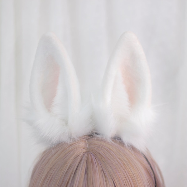 White Bunny Ears - Etsy